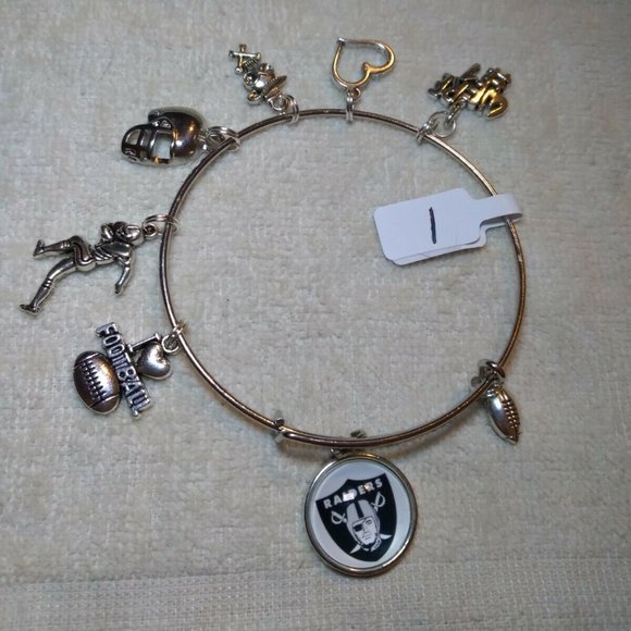 NFL | Jewelry | Oakland Raiders Nfl Custom Expandable Charm Bracelet ...